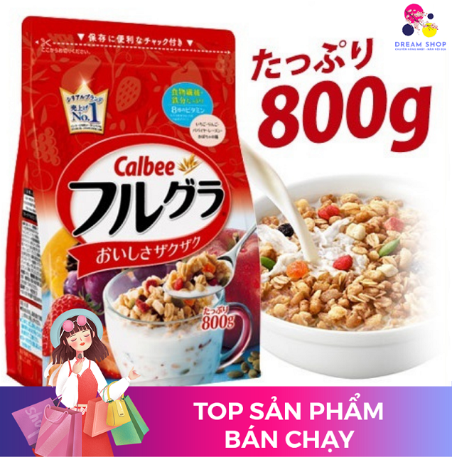 Ngũ cốc CALBEE 800g Nhật Bản Giảm Cân Giá Rẻ Nhất